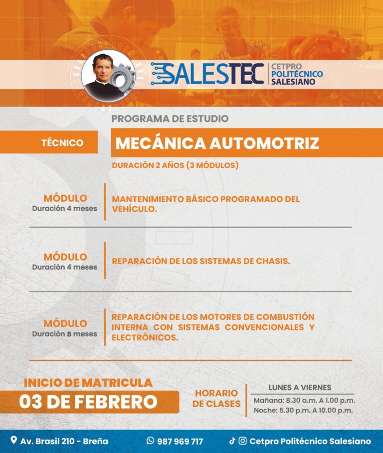 Programa de estudios – Mecánica automotriz - Salestec